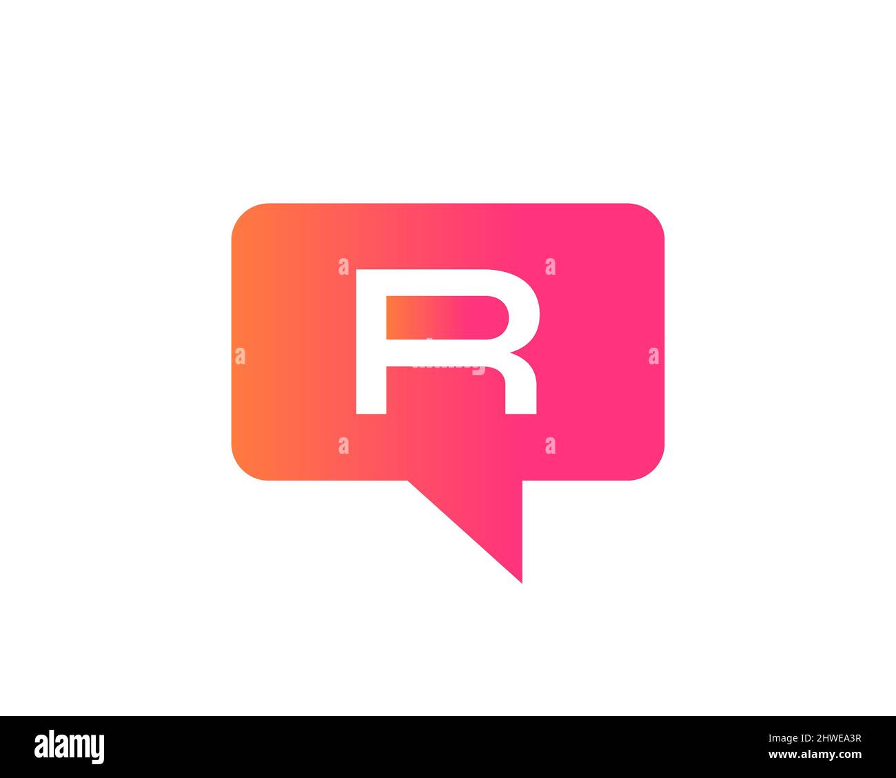 Chat Logo On R Letter Concept. Letter R Chat Logo. Letter R ...