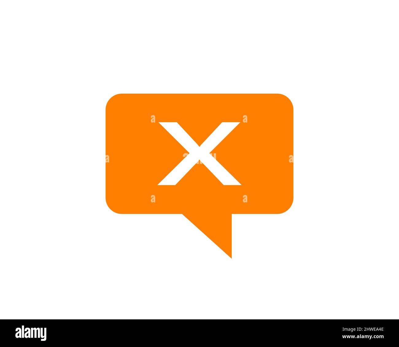Chat Logo On X Letter Concept. Letter X Chat Logo. Letter X ...