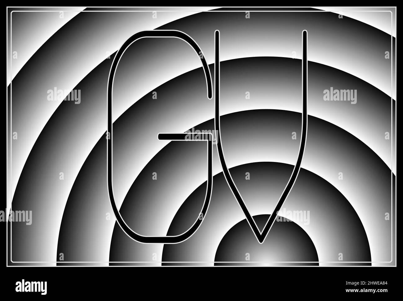 Gv signature logo Black and White Stock Photos & Images - Alamy