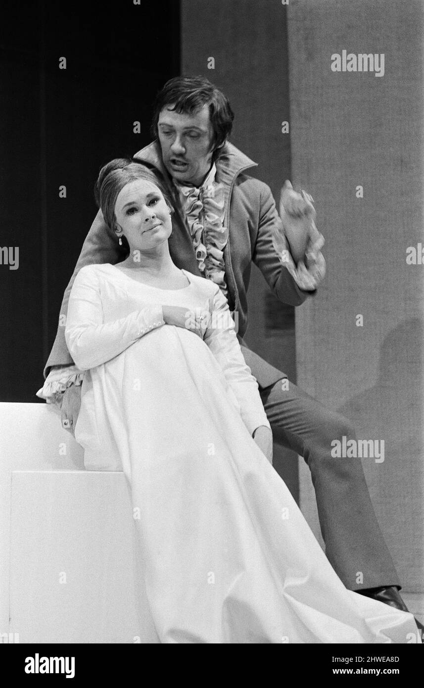 Judi Dench (who plays Hermione) with Barrie Ingham (who plays Leontes ...