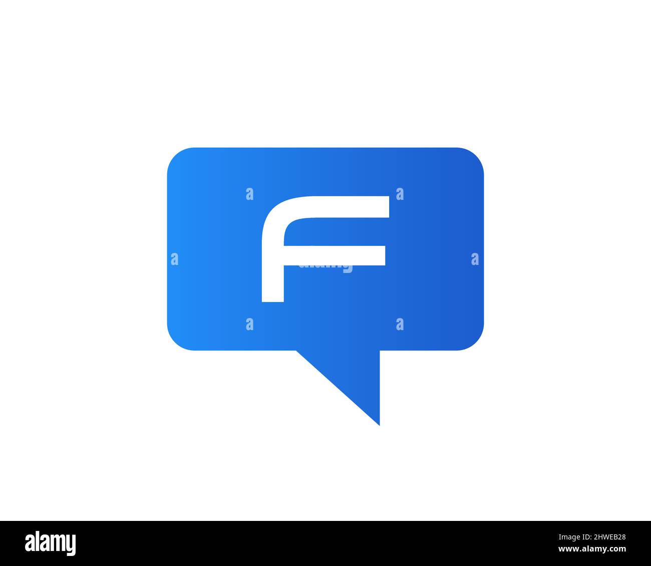 Chat Logo On F Letter Concept. Letter F Chat Logo. Letter F ...