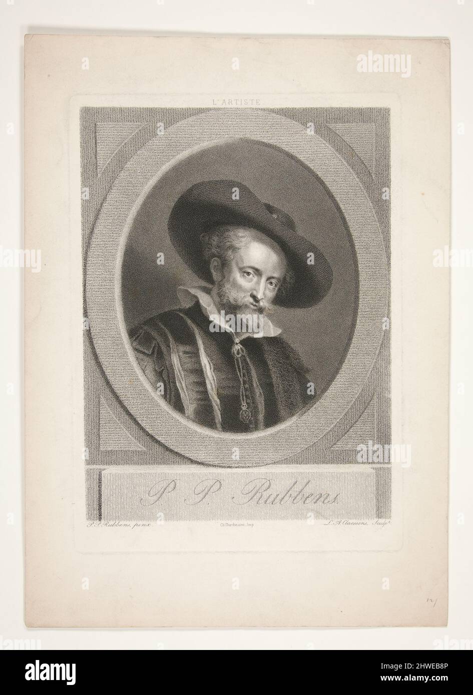Portrait of Peter Paul Rubens. Artist: Lambert Antoine Claessens ...