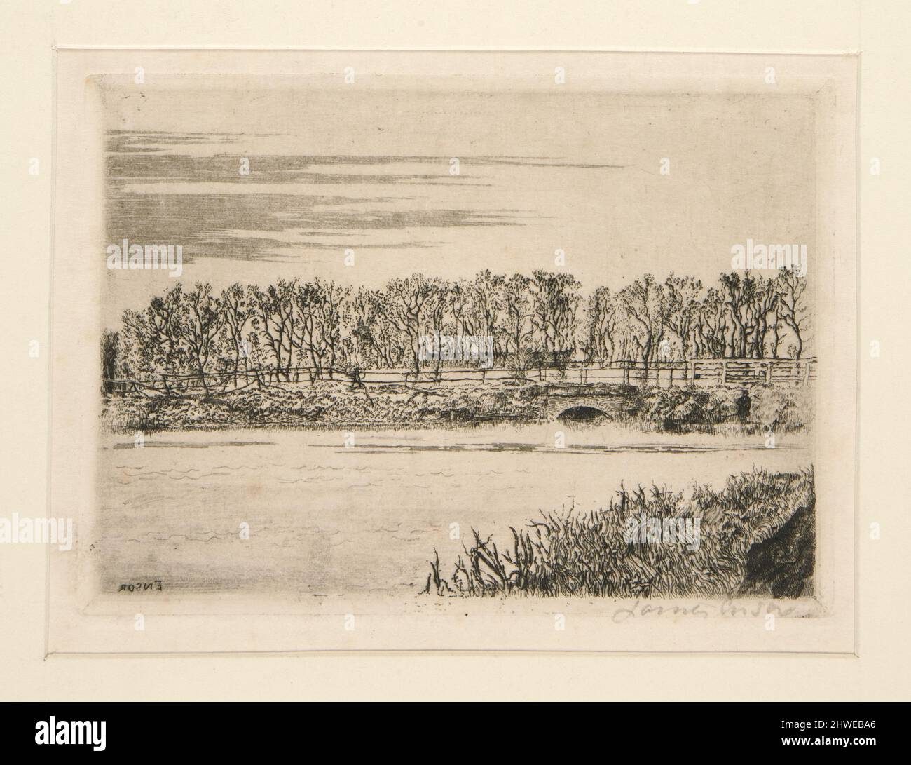 Le pont du bois à Ostende (The Bridge in the Wood at Ostend). Artist ...
