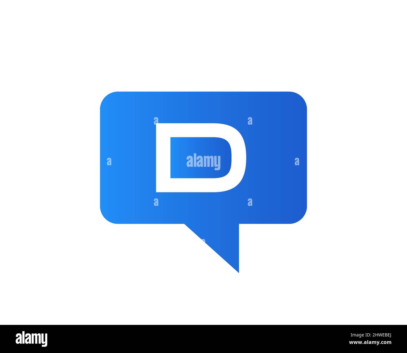 Chat Logo On D Letter Concept. Letter D Chat Logo. Letter D ...