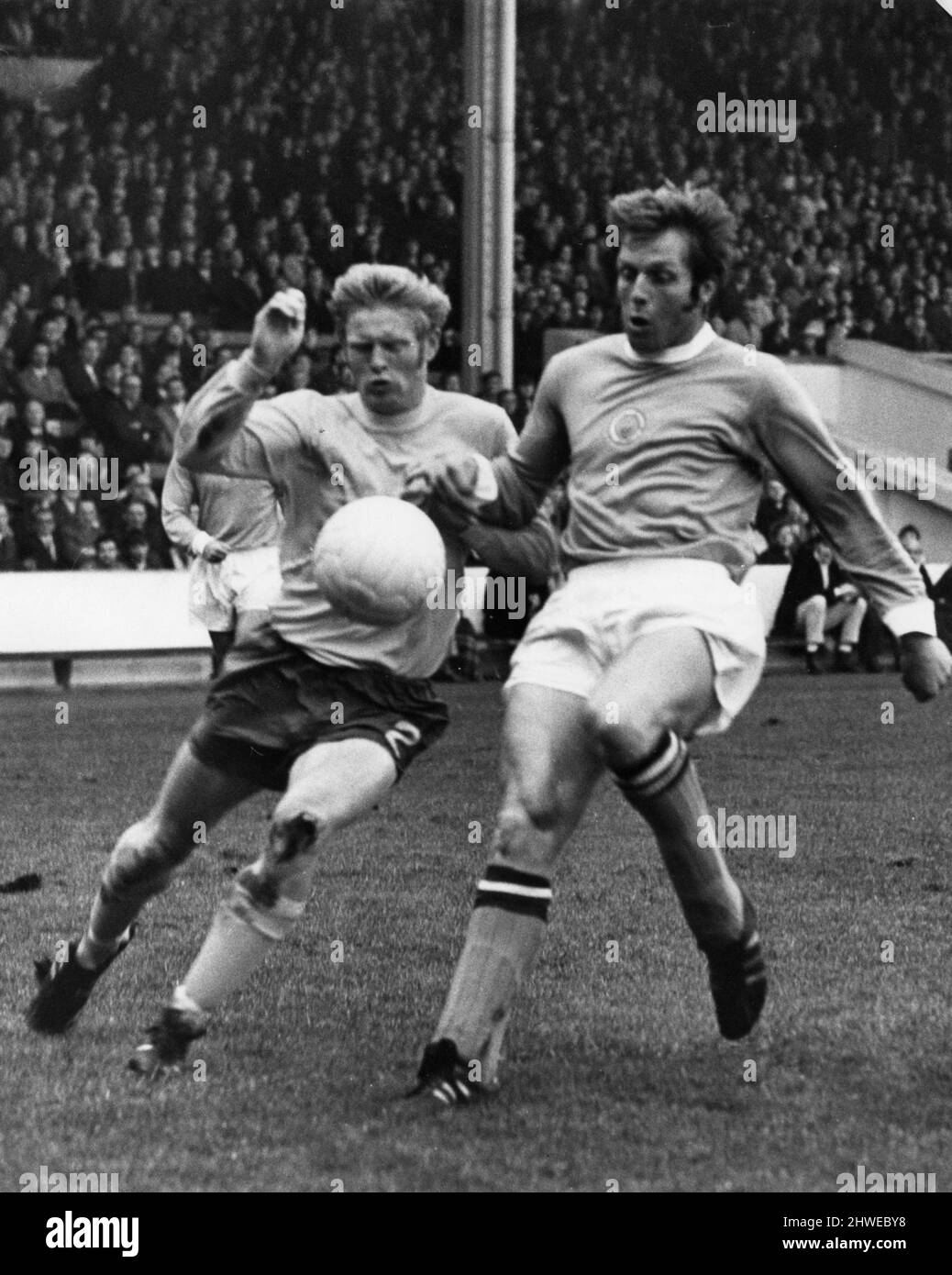Manchester City v Ipswich Town league match at Maine Road October 1970 ...