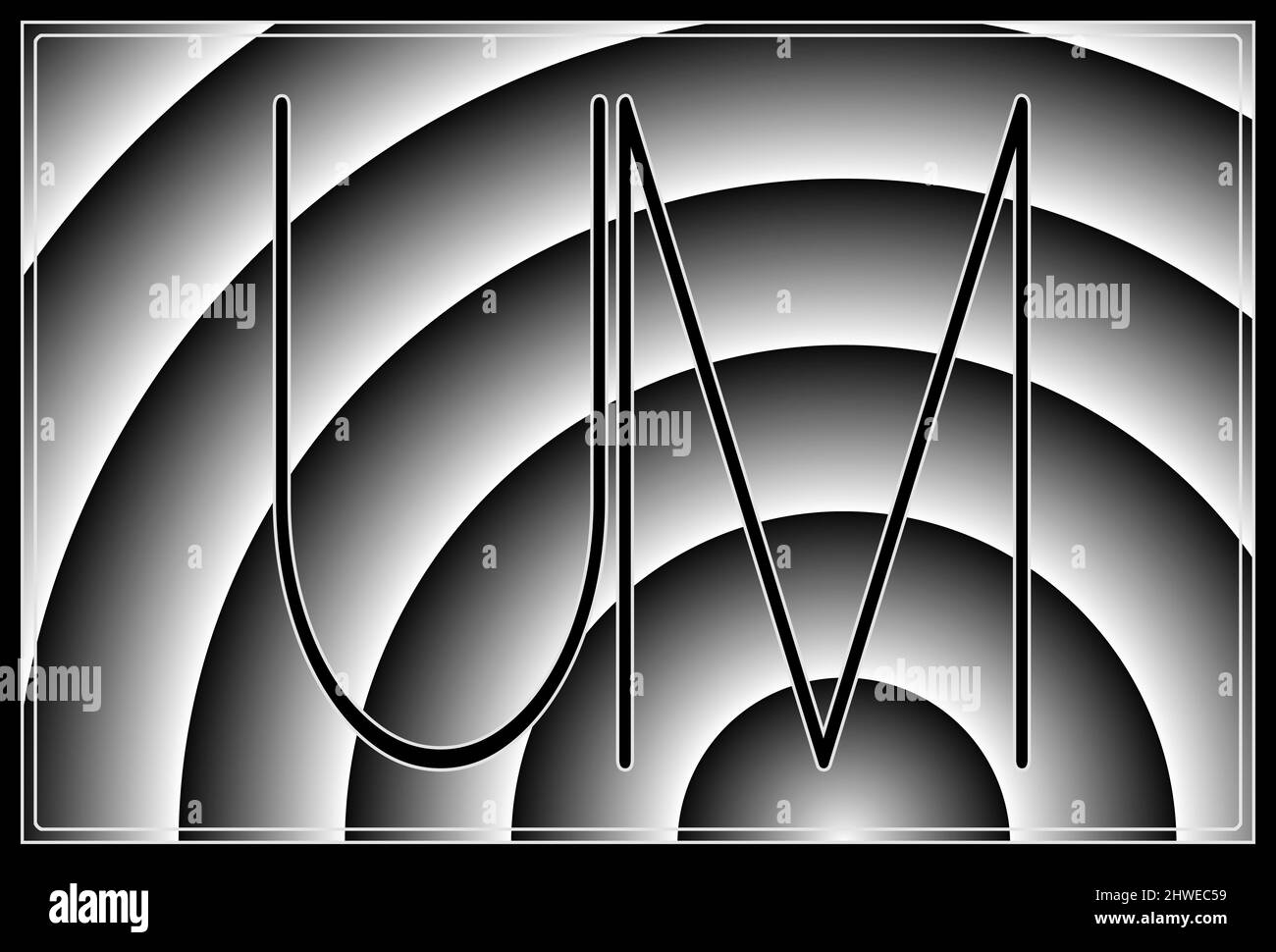 Signature with the two capital letters UM , contur Stock Photo - Alamy