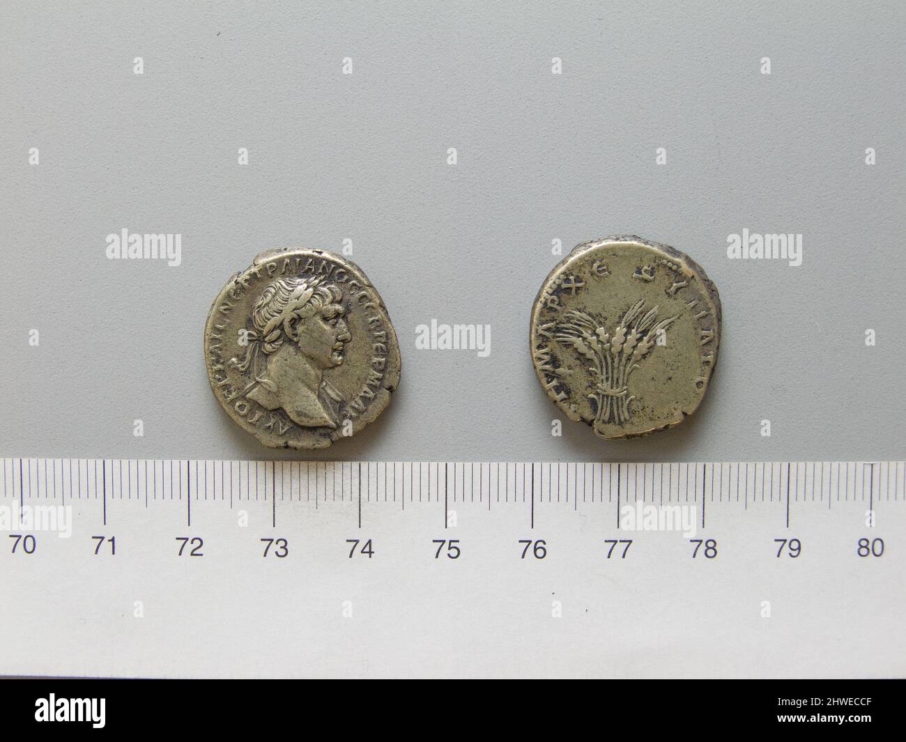 Didrachm of Trajan, Emperor of Rome from Bostra. Ruler: Trajan, Emperor ...