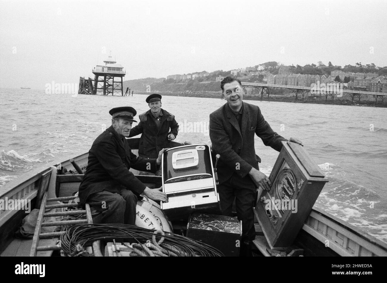 Three one-armed bandits which have been marooned for a weekend at ...