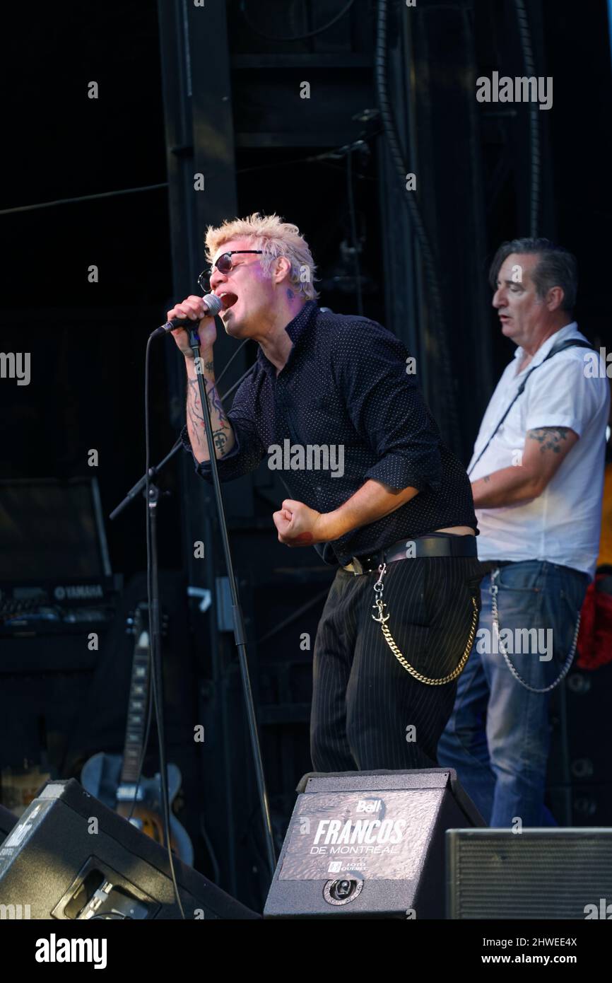 French Canadian rock singer Xavier Cafeine performs on in downtown ...