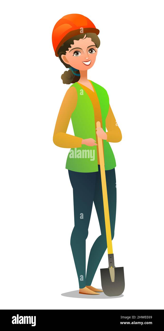 Little girl in overalls. Teen Handyman, locksmith or repairman ...