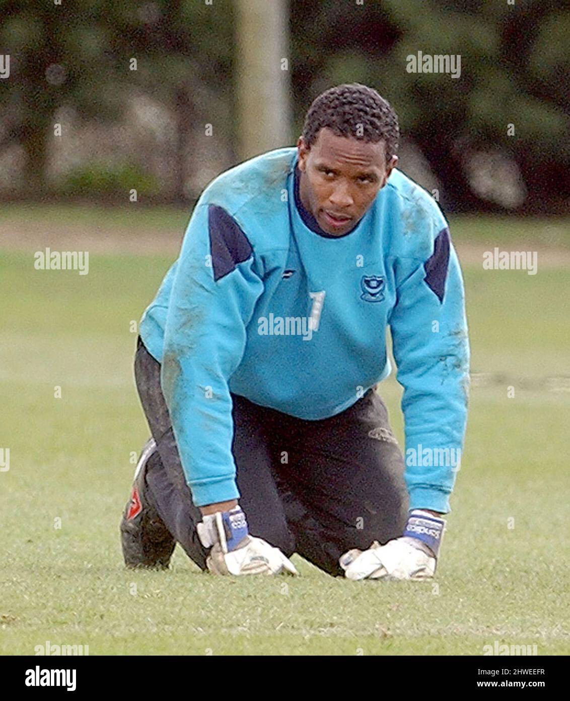 PORTSMOUTH GOALKEEPER SHAKA HISLOP WHO BIDS TO KEEP OUT SCHOOLBOY PAL ...