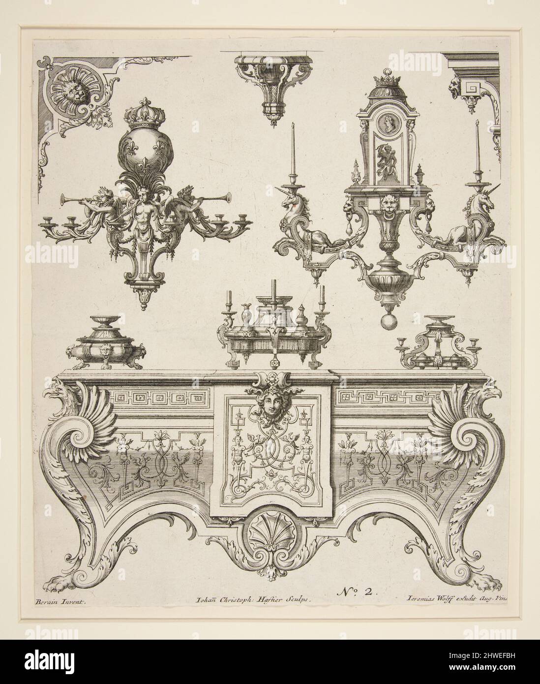 Sheet of Ornamental Designs. Artist: Johann Christoph Hafner, German ...