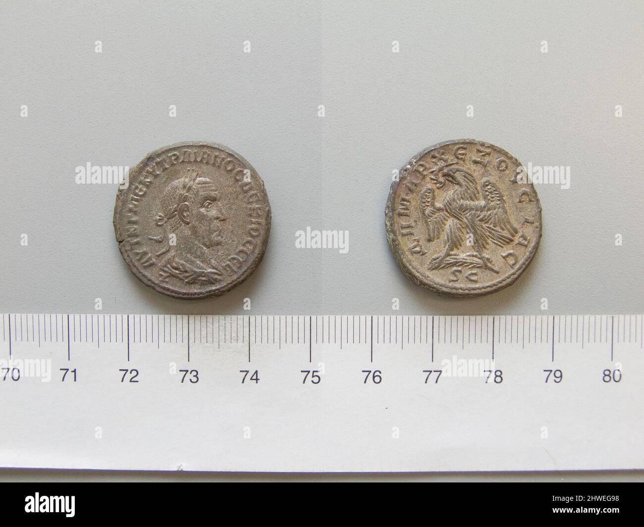 Tetradrachm of Trajan Decius, Emperor of Rome from Antioch. Ruler ...