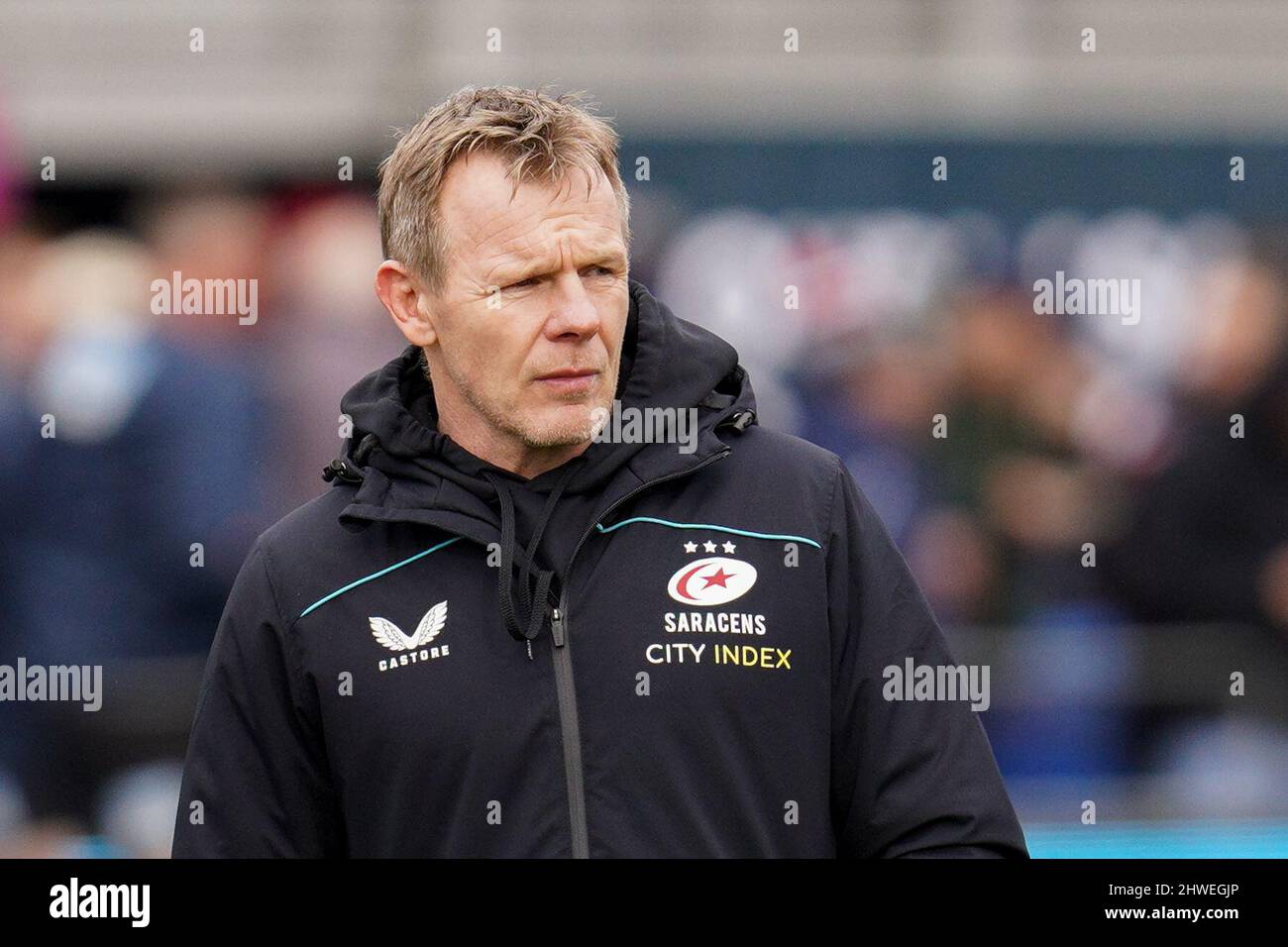 Mark McCall Saracens Director of Rugby Stock Photo - Alamy