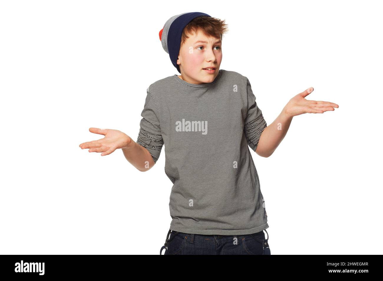 It wasnt me. A teenage boy shrugging Stock Photo - Alamy
