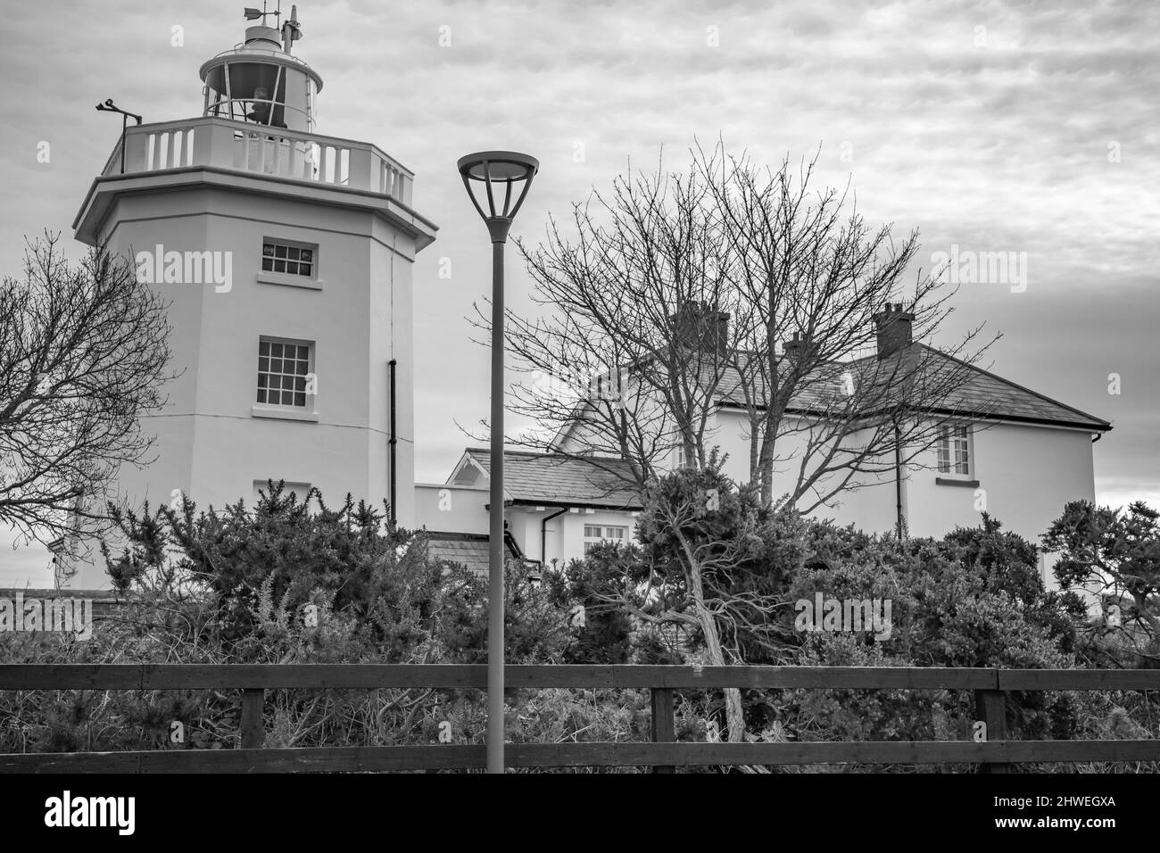 Black and white photo of the historic Cromer lighthouse on the North ...