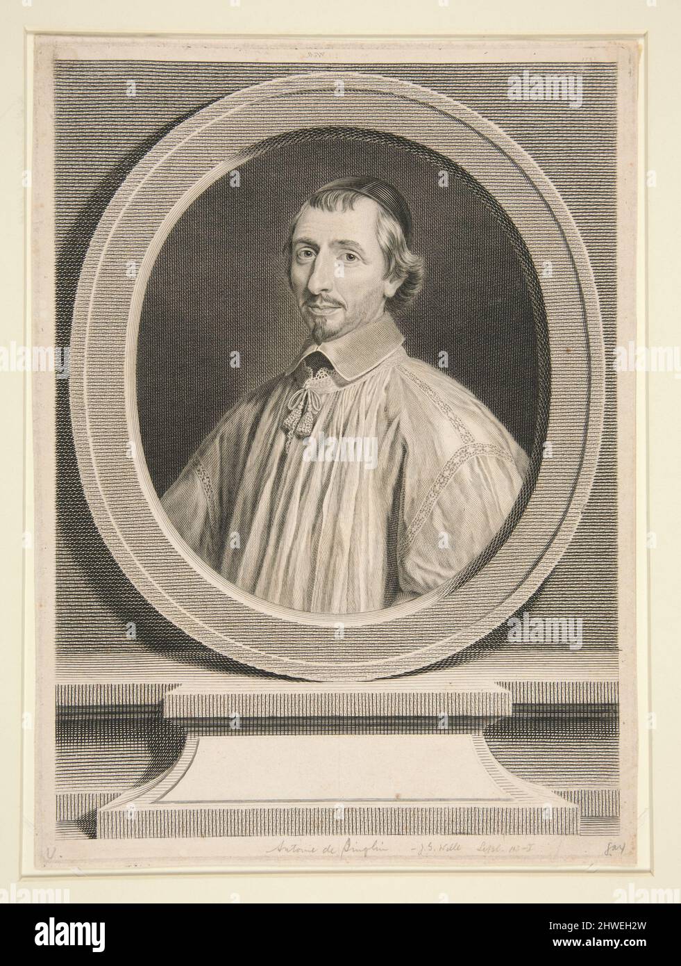 Portrait of Antoine de Singlin. Artist: Johann Georg Wille, German ...