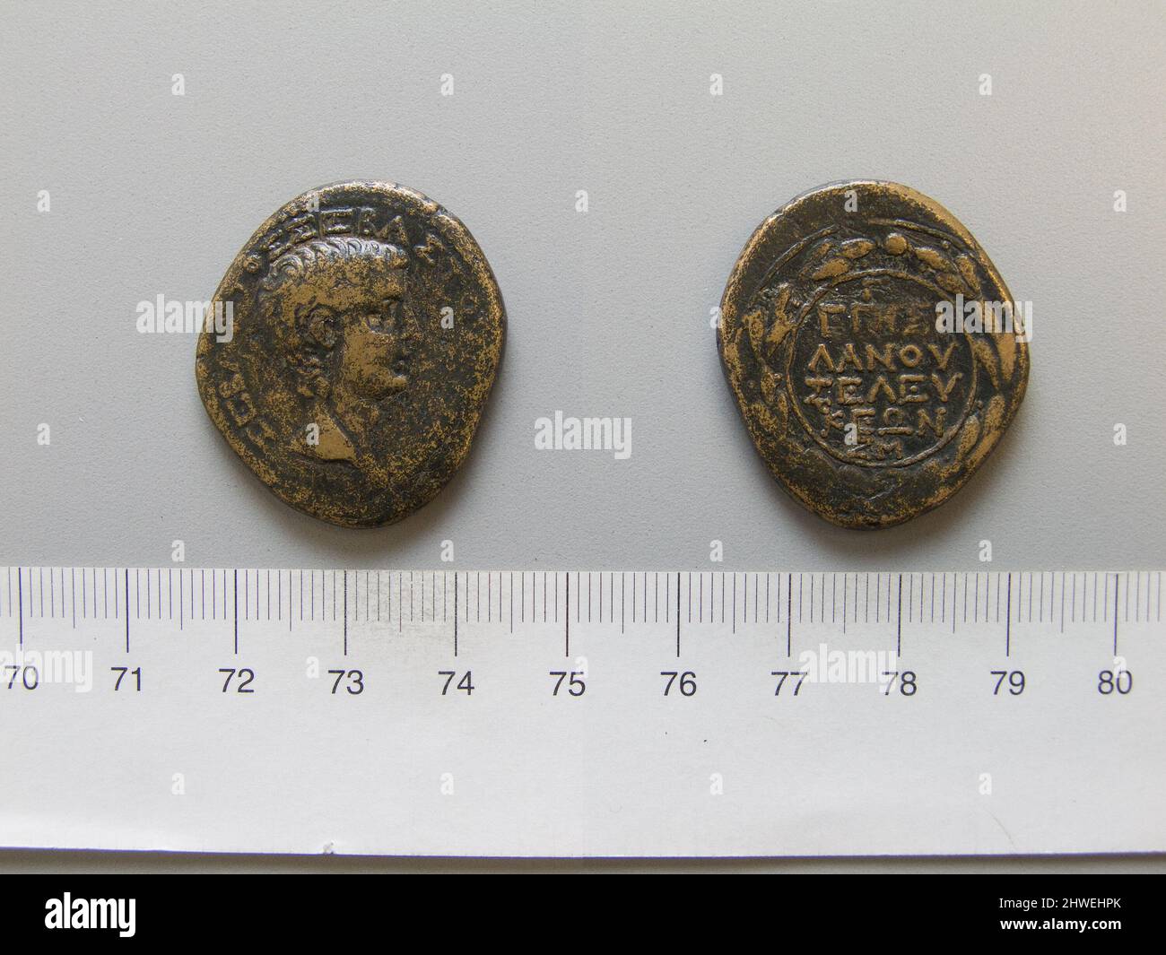 Coin of Tiberius, Emperor of Rome from Seleucia Pieria. Ruler: Tiberius ...