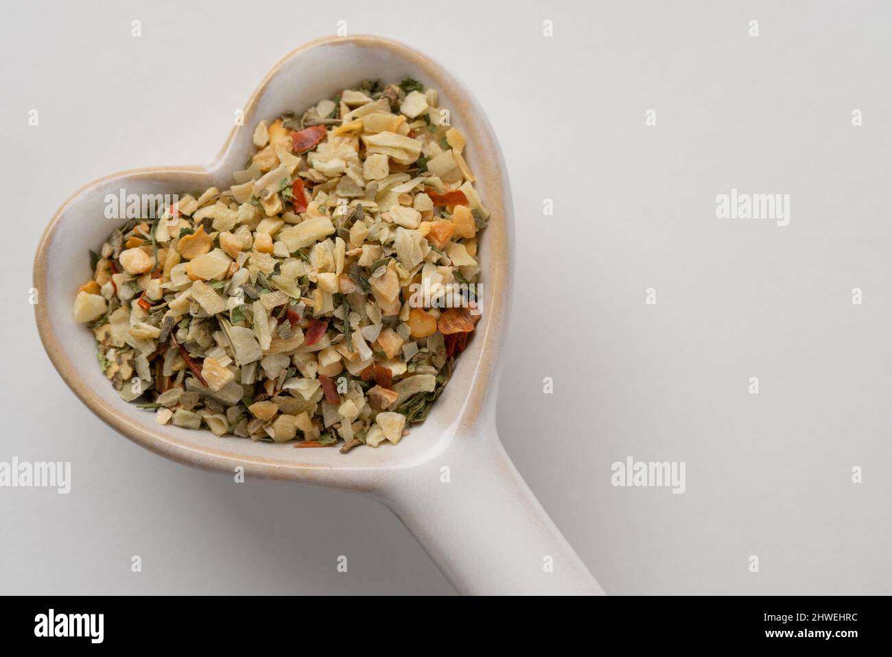 Pizza Seasoning on a Heart Shaped Spoon Stock Photo - Alamy