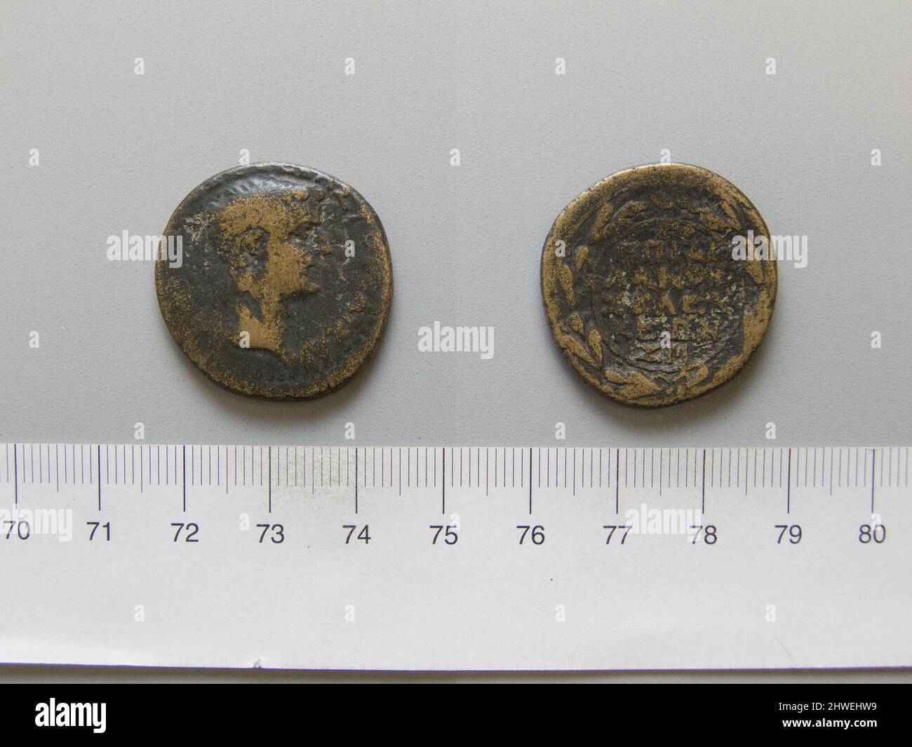 Coin of Tiberius, Emperor of Rome from Seleucia Pieria. Ruler: Tiberius ...
