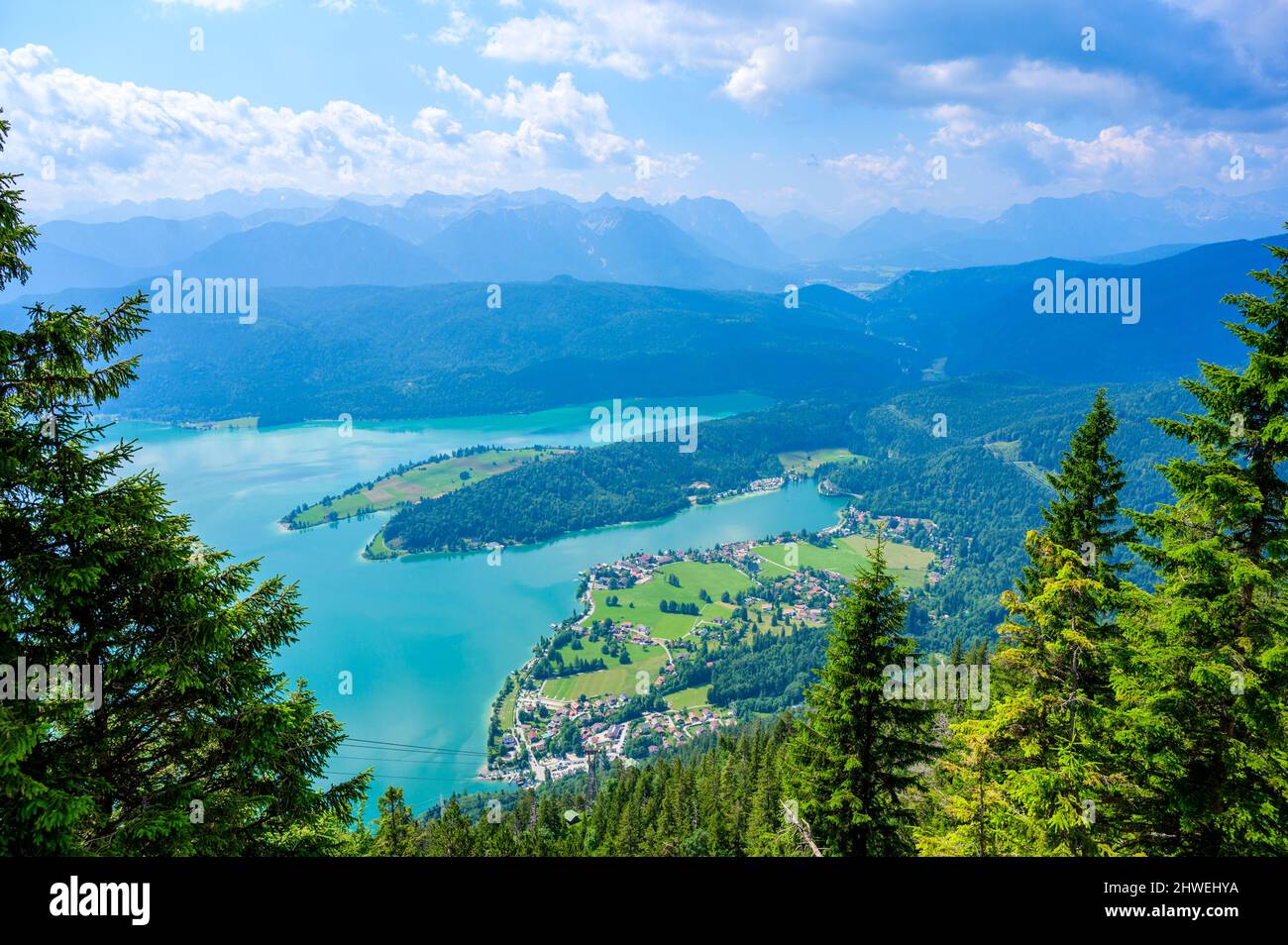 Lake Walchensee - close to mountain Herzogstand and Kochel am See - beautiful travel destination ...