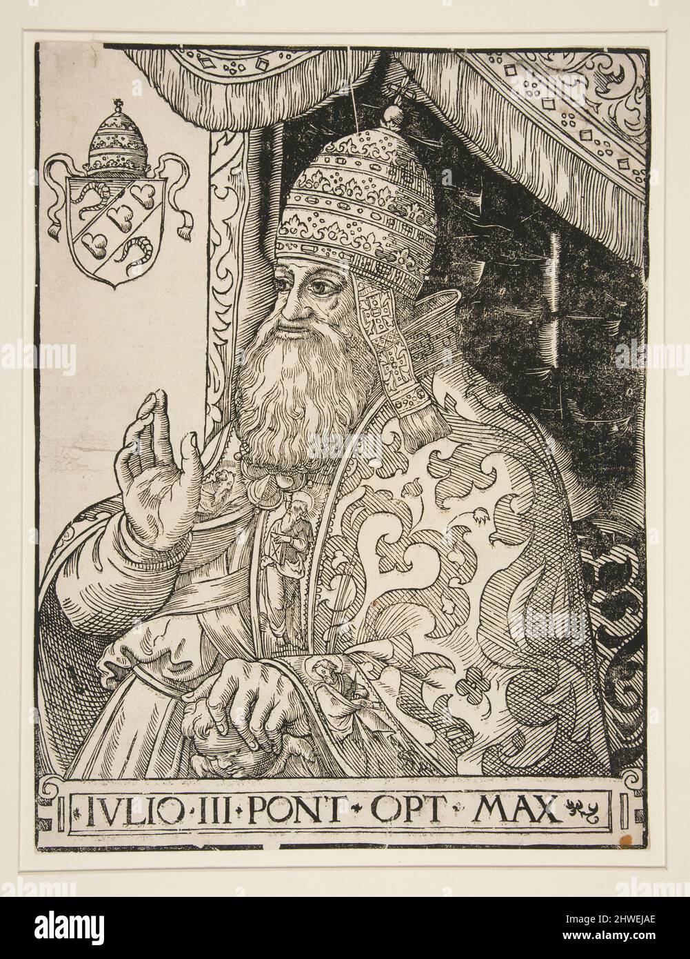 Portrait of Julius III. Woodcutter: Unknown Stock Photo - Alamy