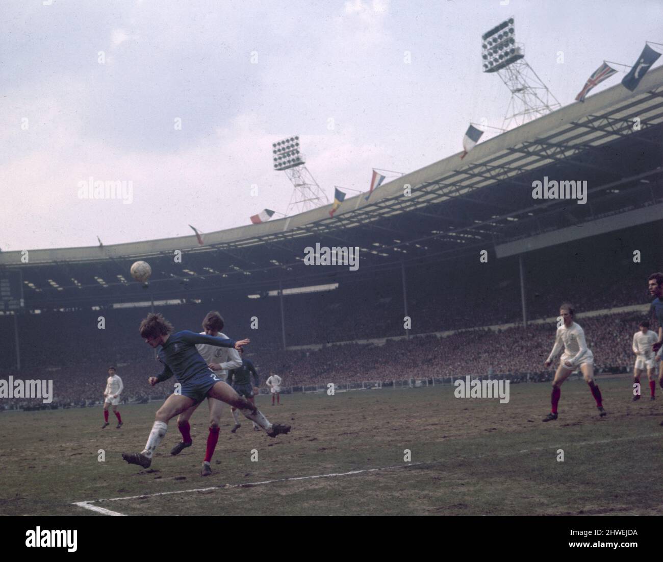 1970 FA Cup Final at Wembley Stadium. Chelsea 2 v Leeds United 2 ...