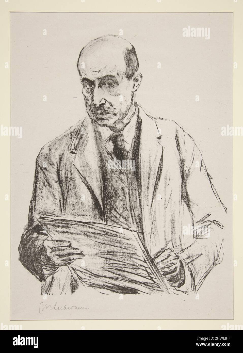 Self-Portrait. Artist: Max Liebermann, German, 1847–1935 Stock Photo ...