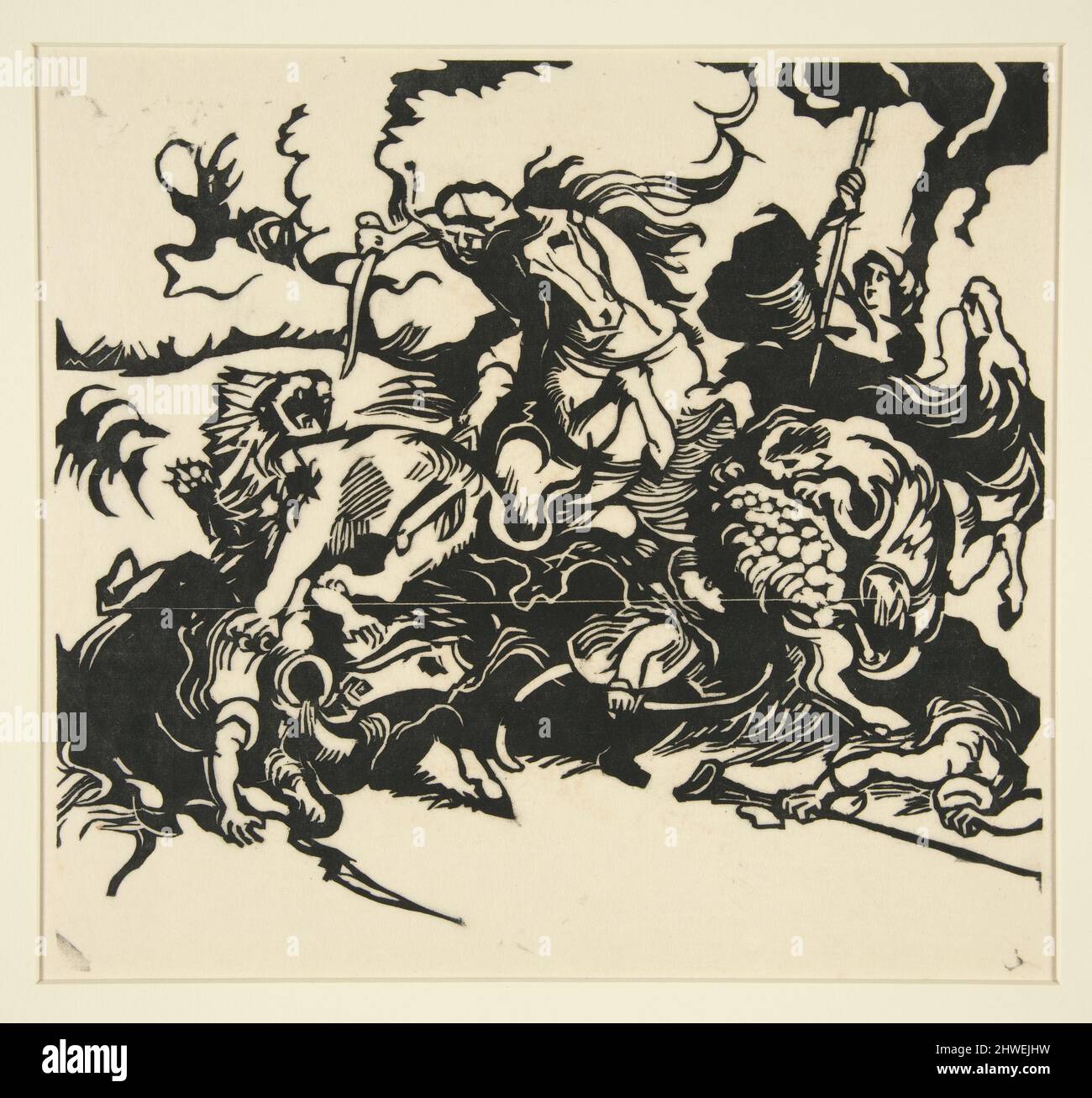 Delacroix lion hunt hi-res stock photography and images - Alamy