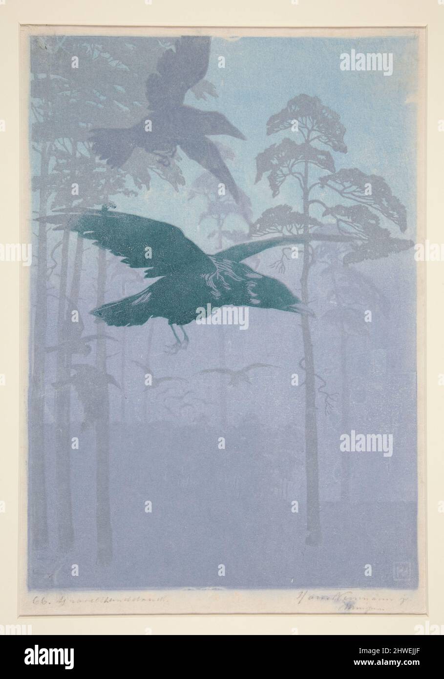 Untitled (study of birds in forest). Artist: Hans Neumann, German, 1873 ...