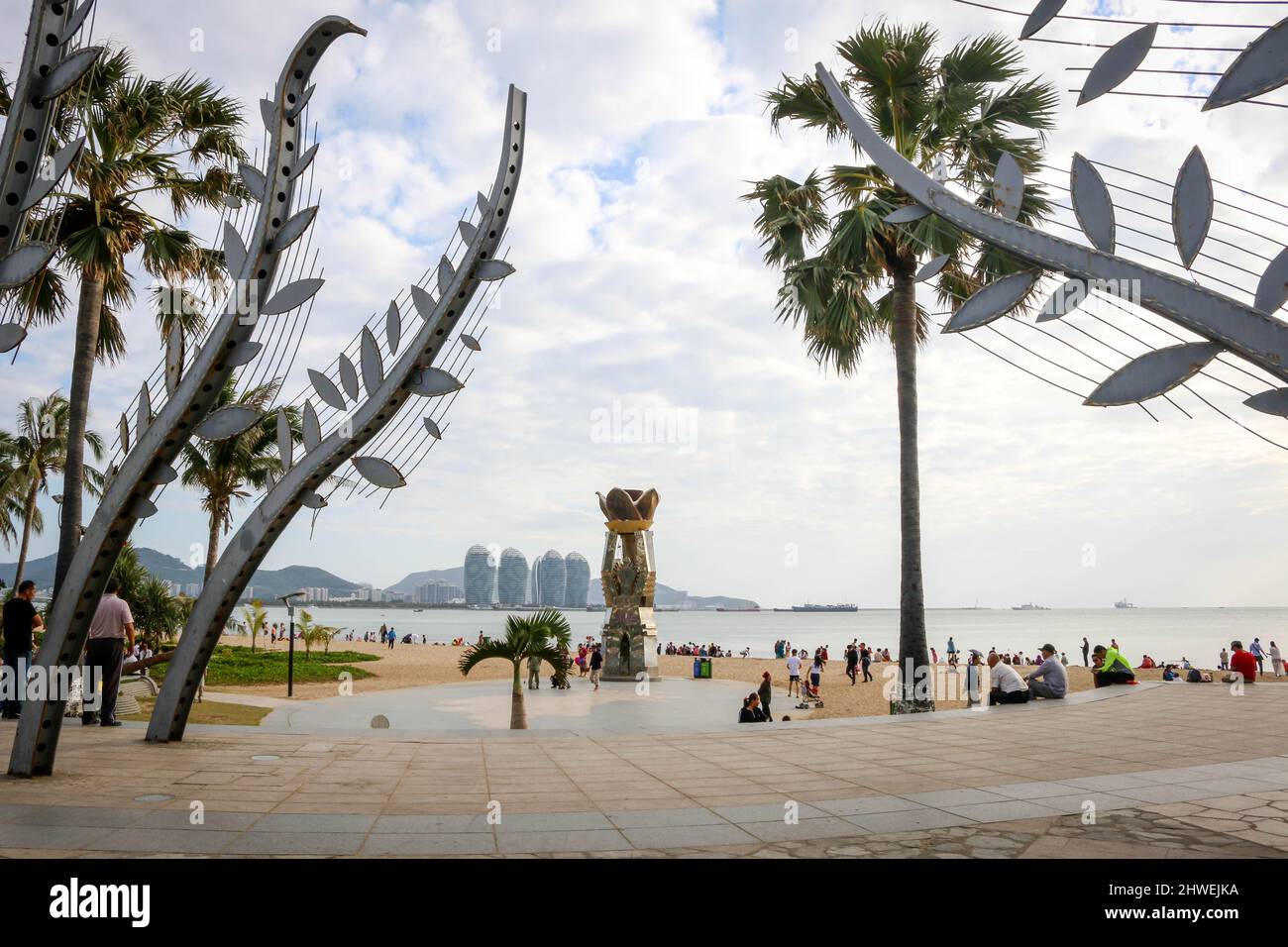 View of Sanya Bay at Hainan Island, China Stock Photo - Alamy