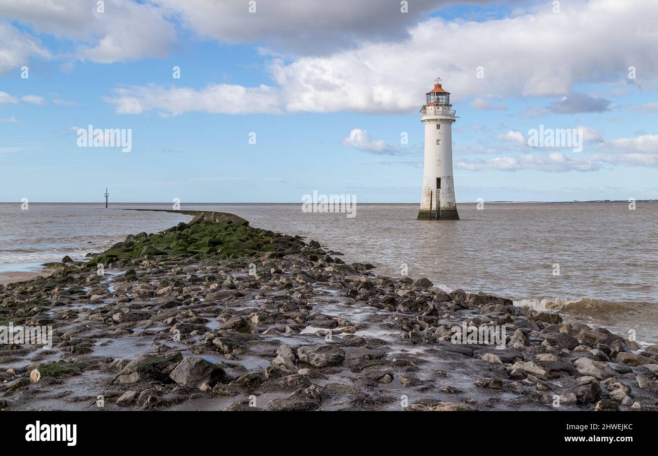 A high dynamic image of New Brighton Lighthouse pictured in March 2022 ...