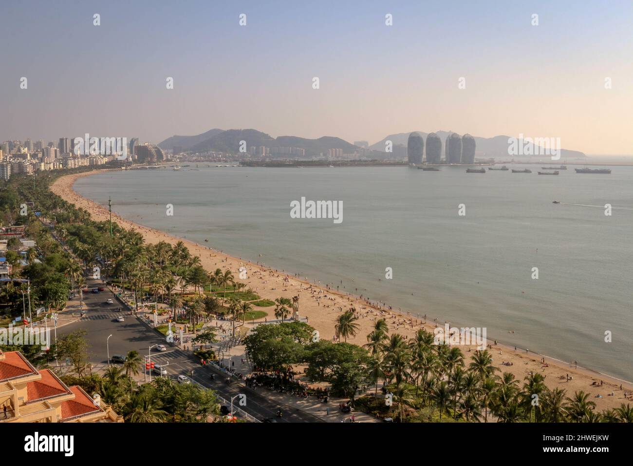 View of Sanya Bay at Hainan Island, China Stock Photo - Alamy