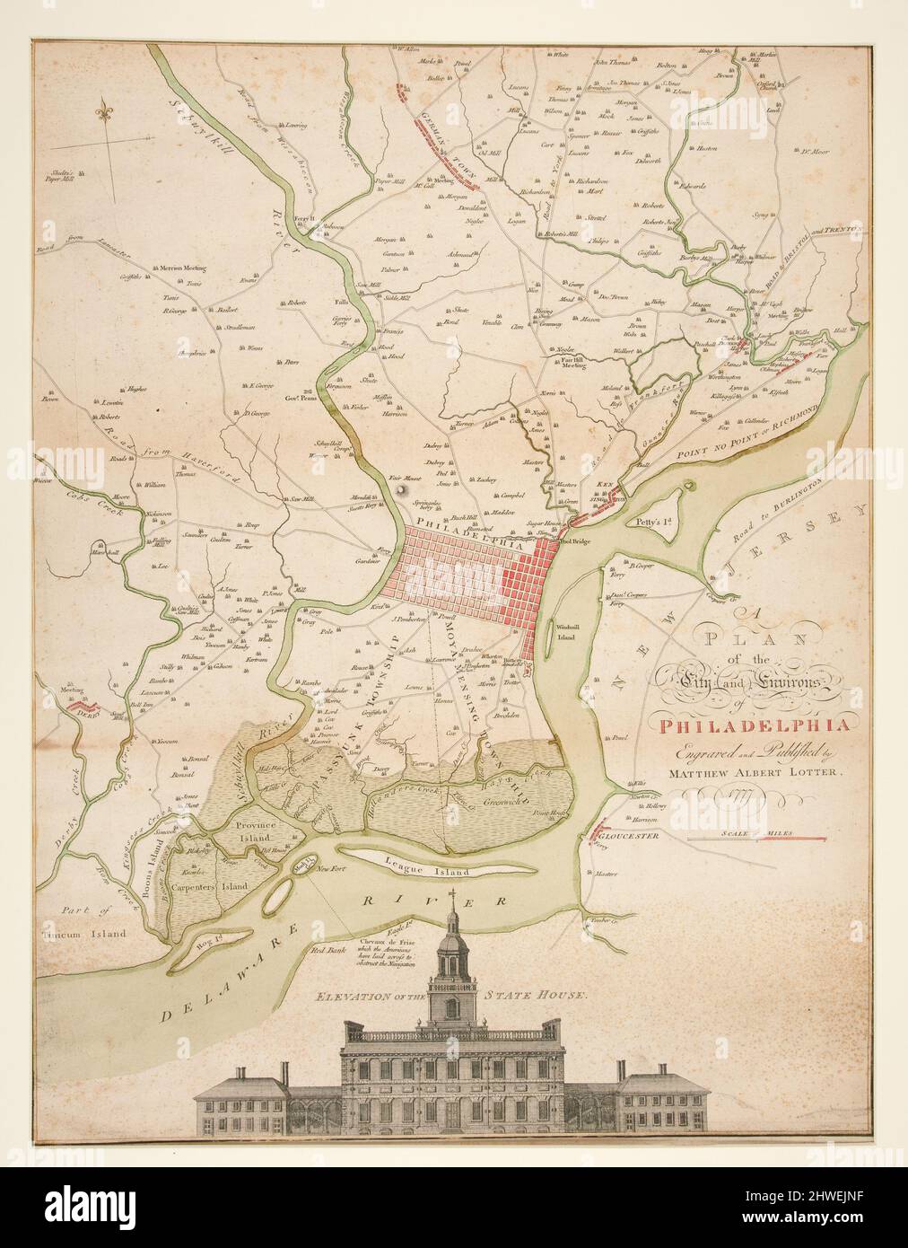 A Plan of the City and Environs of Philadelphia: Engraved and Published ...