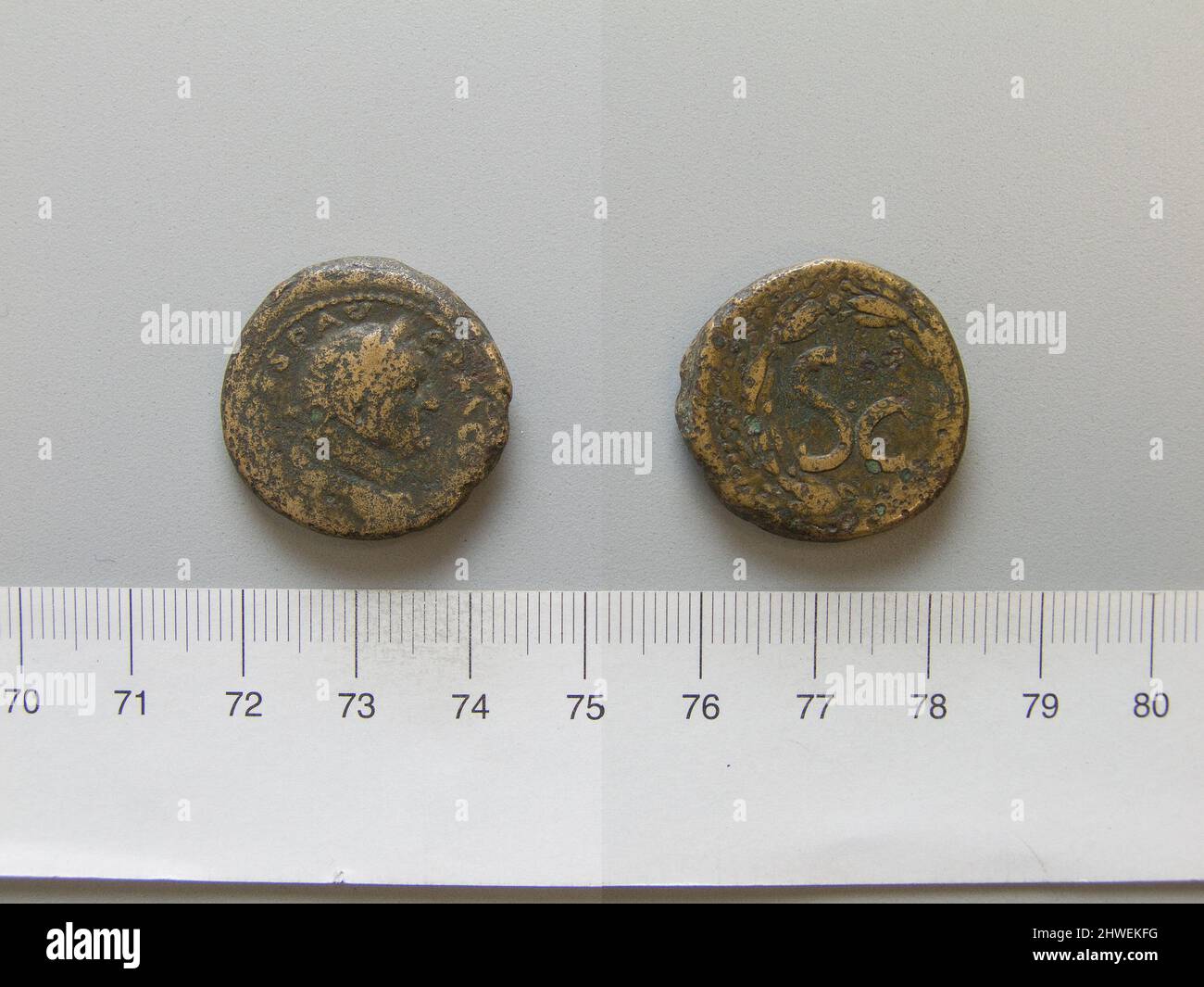 Dupondius of Vespasian, Emperor of Rome from Antioch. Ruler: Vespasian ...