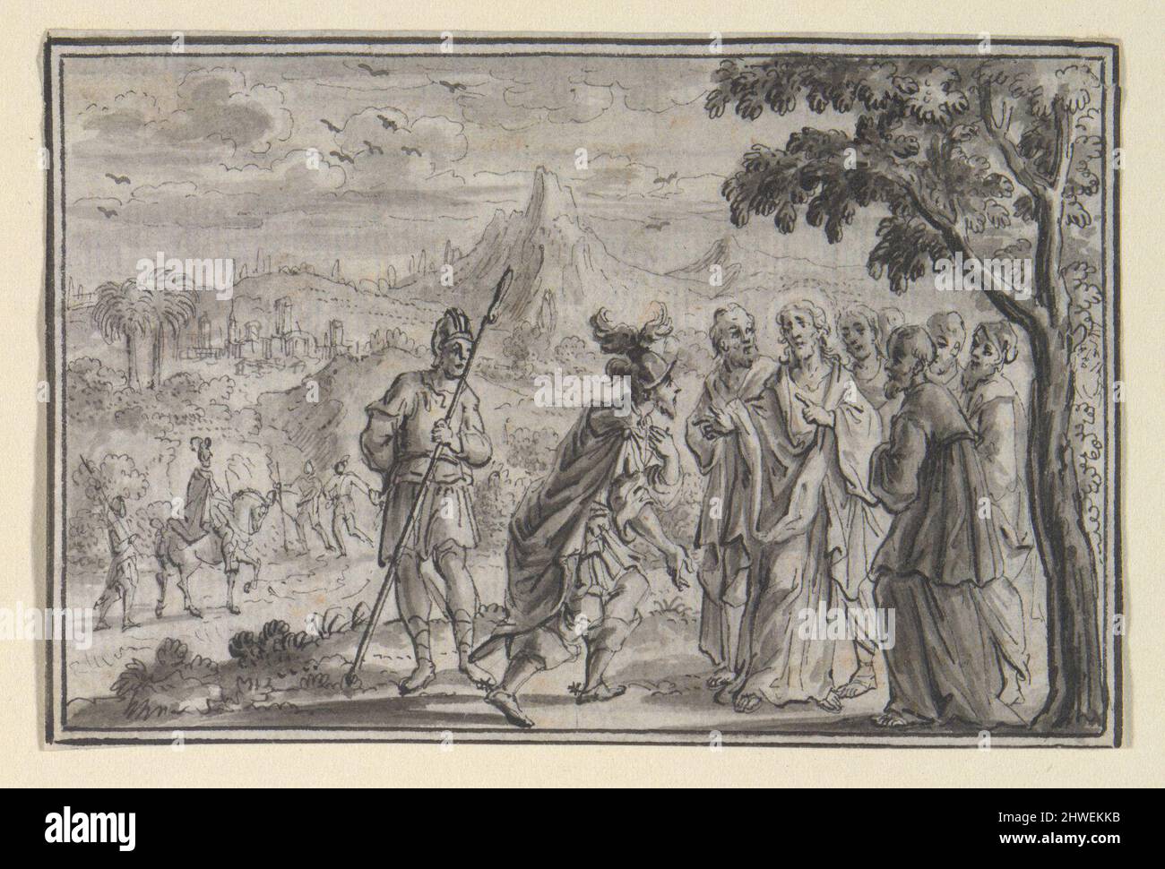 Centurion Beseeching Christ (?) (Luke 7, Mt 8), one of four scenes from ...