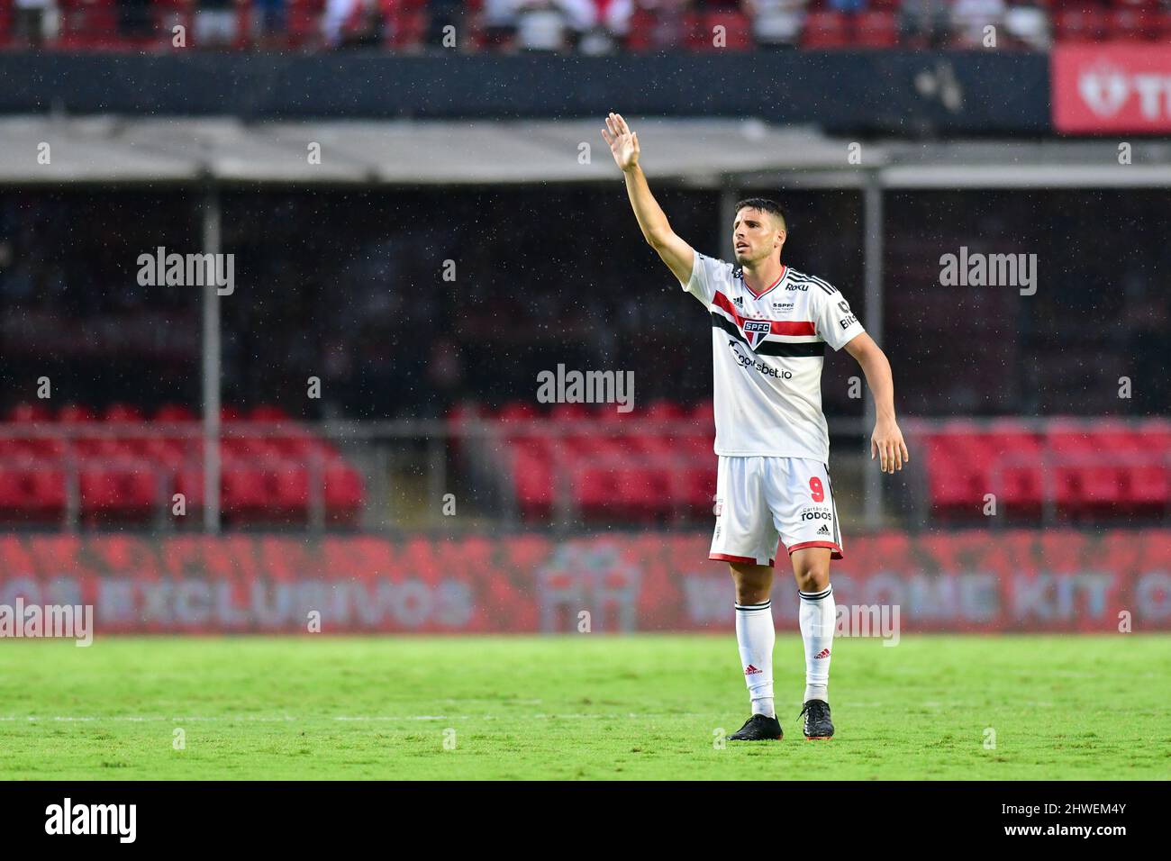 SAO PAULO/SP - MARCH 5: Jonathan Calleri of São Paulo reacts during ...