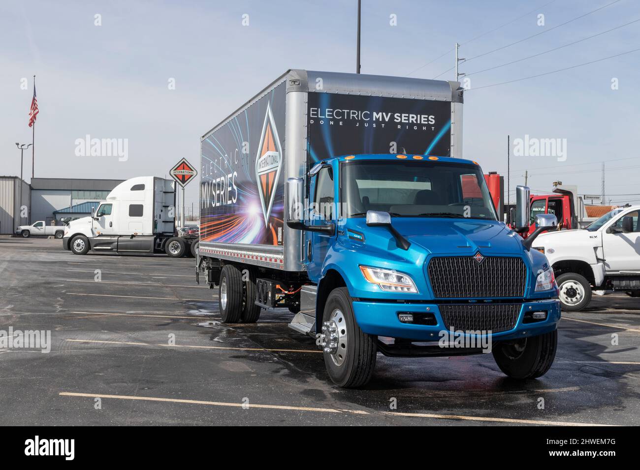 Indianapolis - Circa March 2022: Navistar International eMV Electric ... Indianapolis - Circa March 2022: Navistar International eMV Electric ...