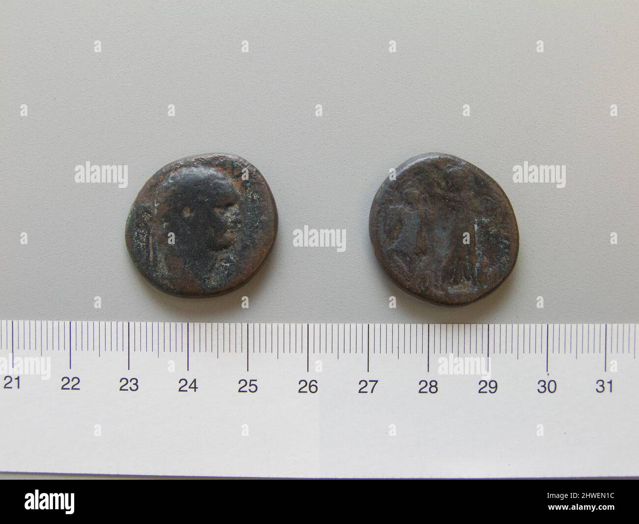 Coin of Domitian, Emperor of Rome from Caesareia, Samaria. Ruler ...