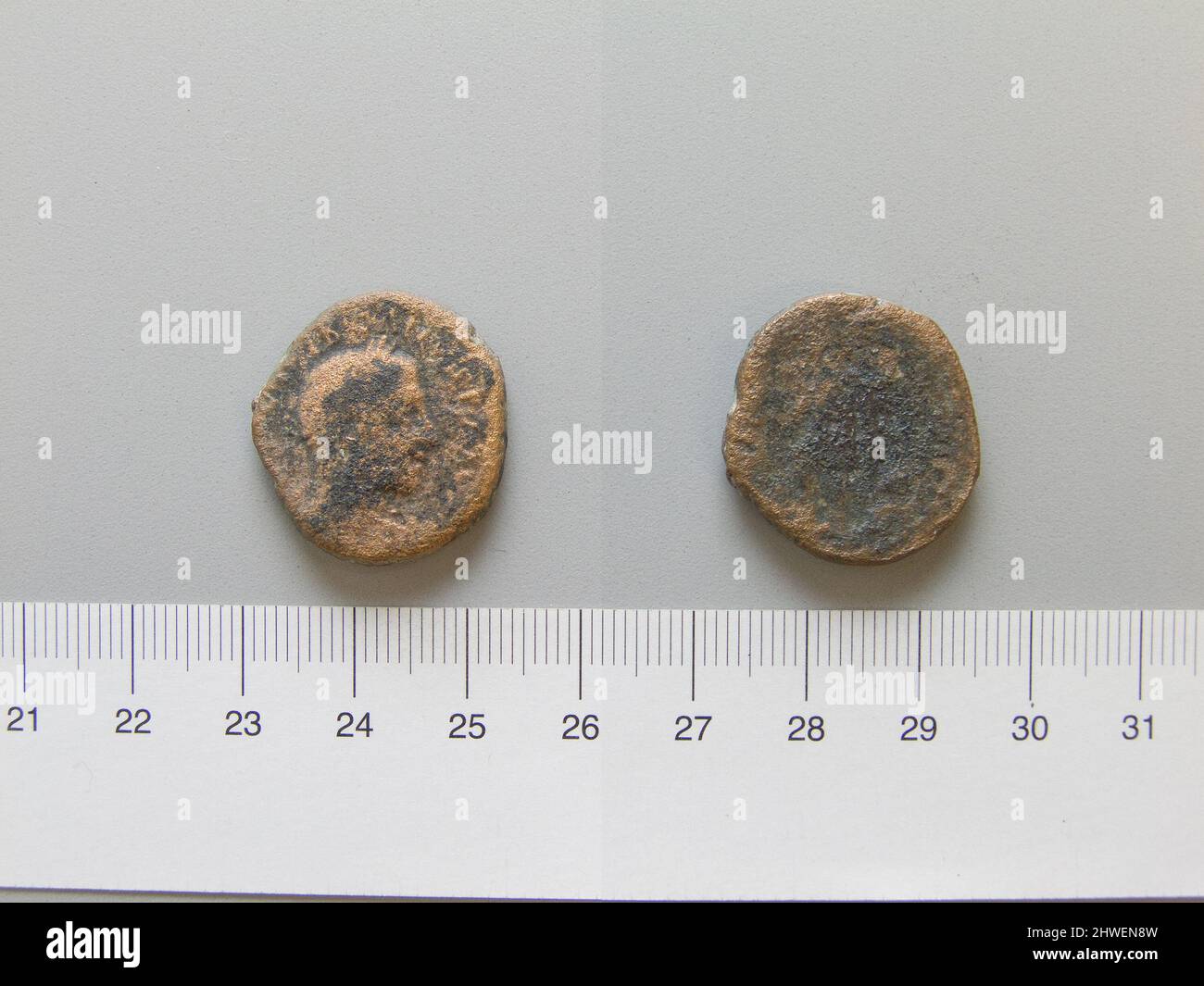 Coin of Trebonianus Gallus, Emperor of Rome from Caesareia, Samaria ...