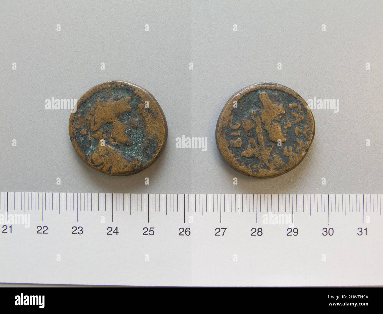 Coin of Antoninus Pius, Emperor of Rome from Gaza. Ruler: Antoninus ...