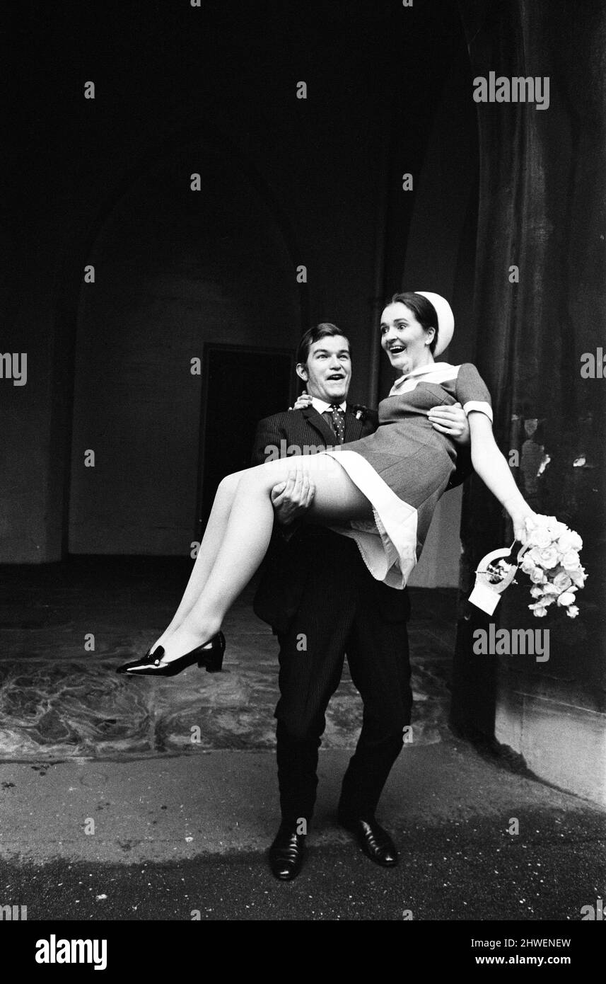 The wedding of Neville Hughes, who plays the Reverend Peter Hope in ATV ...