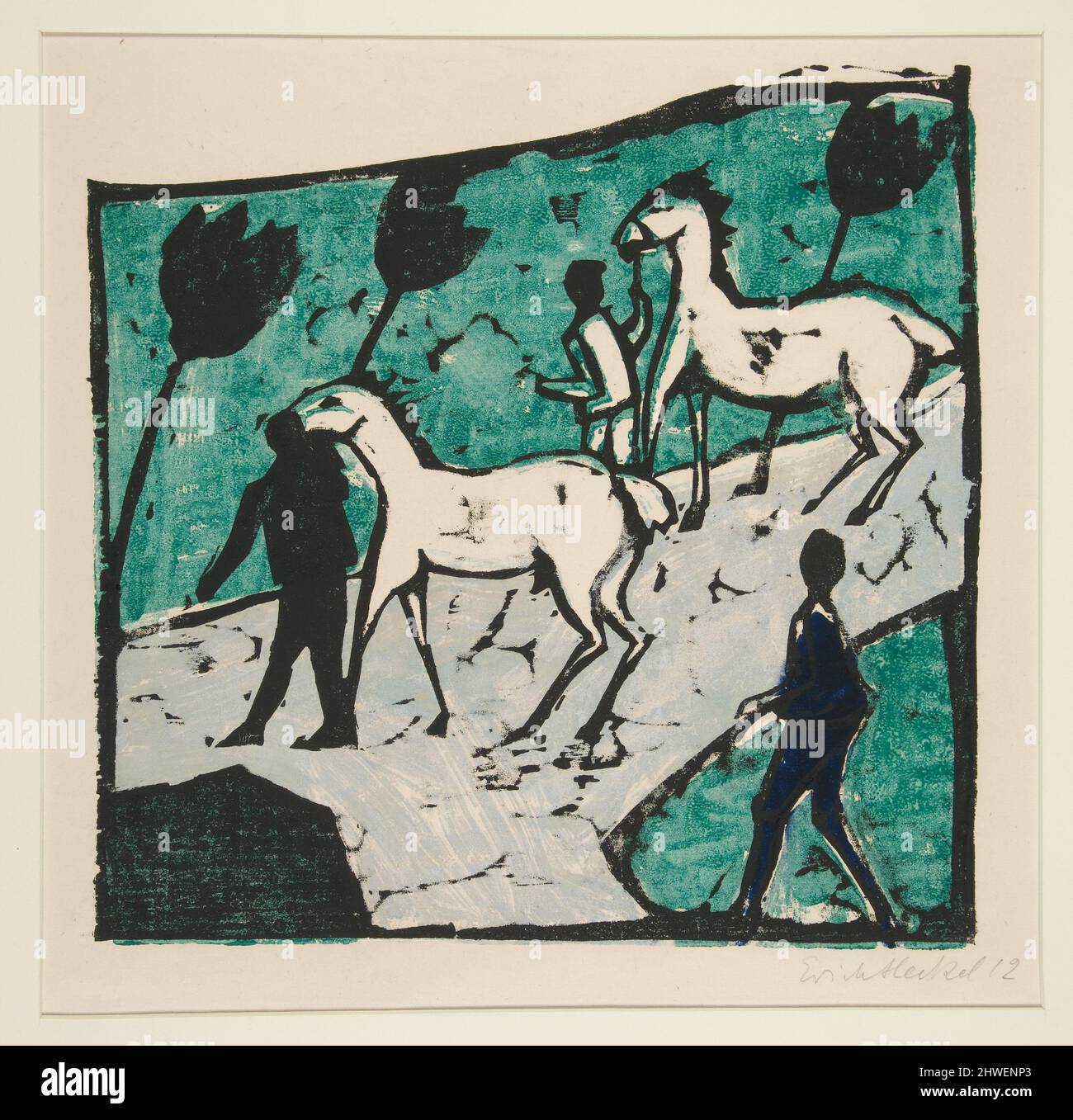 Weisse Pferde (White Horses). Artist: Erich Heckel, German, 1883–1970 ...