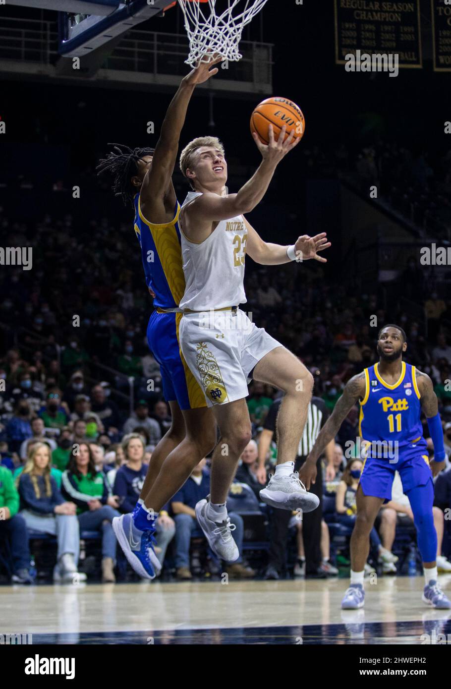 South Bend, Indiana, USA. 05th Mar, 2022. Notre Dame guard Dane Goodwin ...