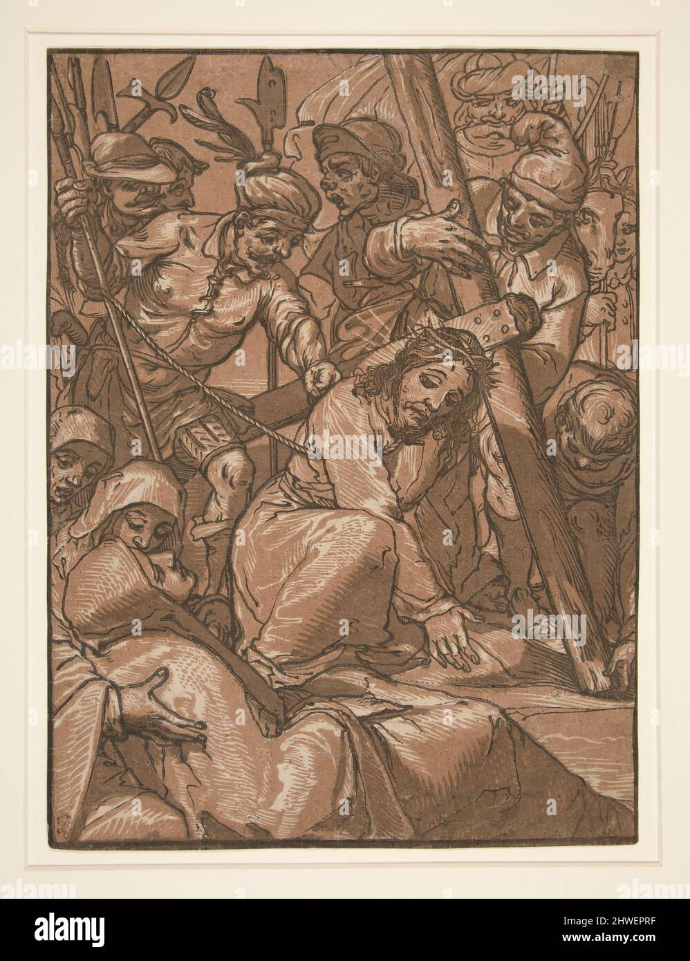 Christ bearing the Cross. Woodcutter: Andrea Andreani, Italian, 1558/59 ...