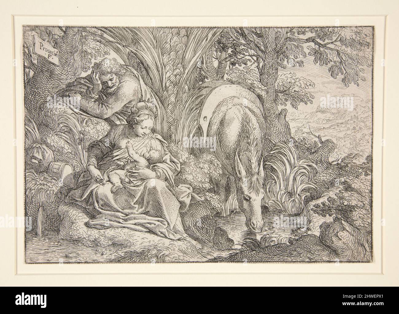 Rest on the Flight into Egypt. Artist: Camillo Procaccini, Italian, ca ...