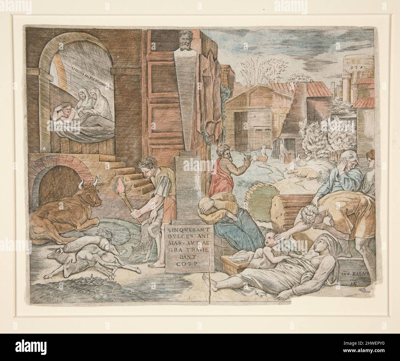 Il Morbetto (The Plague). Engraver: Marcantonio Raimondi, Italian, ca ...