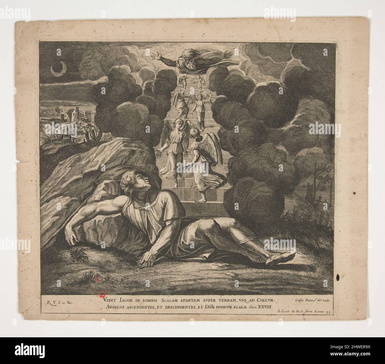 The Column of Smoke. Engraver: Caesare Fantetti, Italian, 1650 ...