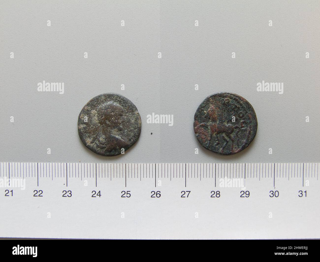 Coin of Severus Alexander, Emperor of Rome from Ptolemais Ace. Ruler ...