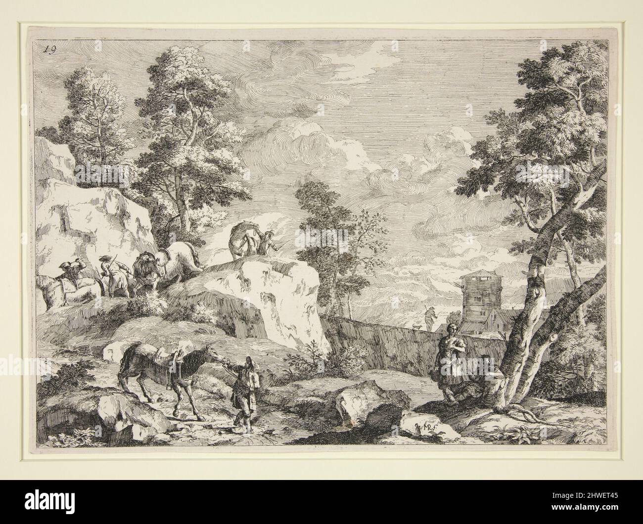 Landscape with Four Horsemen. Artist: Marco Ricci, Italian, 1676–1729 ...